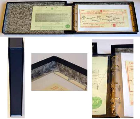 Traditional Long Certificate Binders